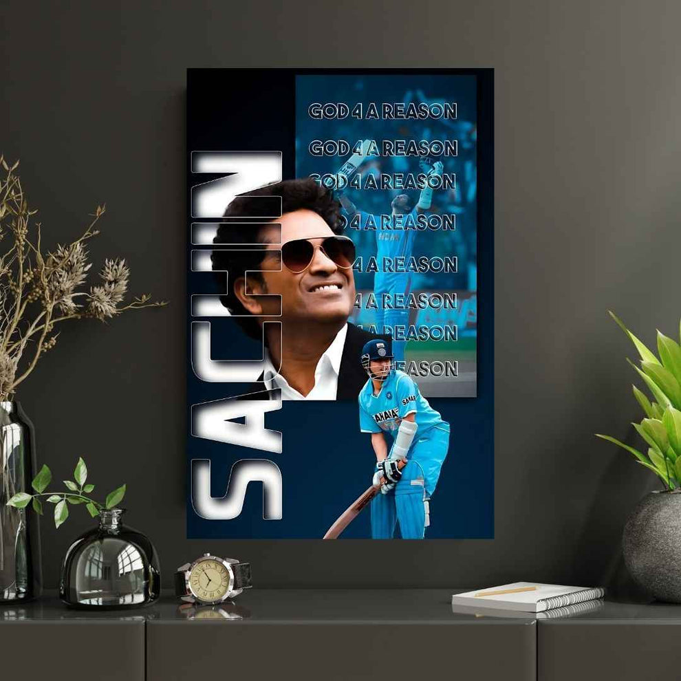 GOD 4 A REASON | Premium Poster | #1 | Cricket Legend poster - Pulp & Pixel