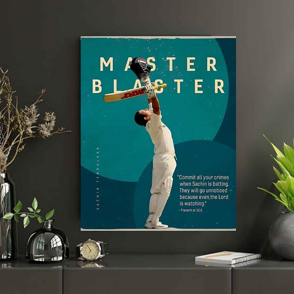 MASTER BLASTER | Premium Poster | #1 | Cricket Legend poster - Pulp & Pixel
