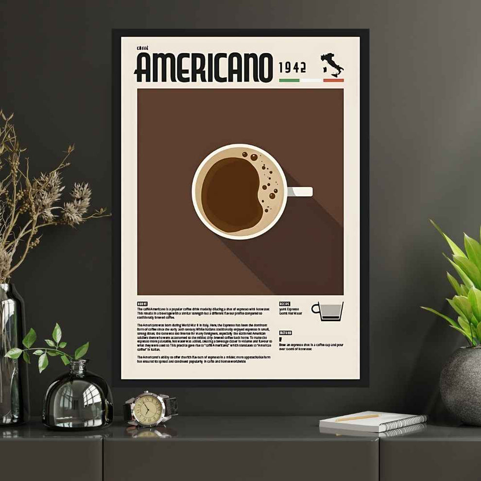 AMERICANO | Premium Aesthetic poster - Pulp & Pixel