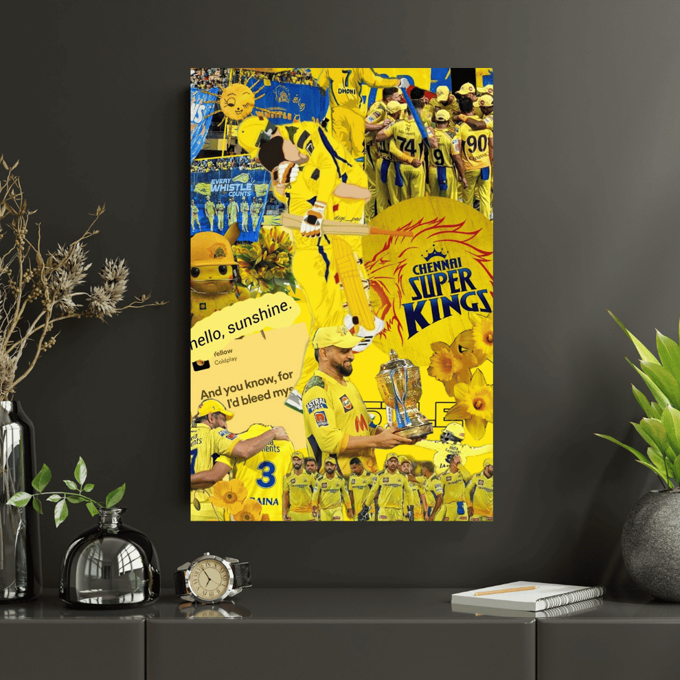 CSK| Premium Poster | #1 | Cricket Legend poster - Pulp & Pixel