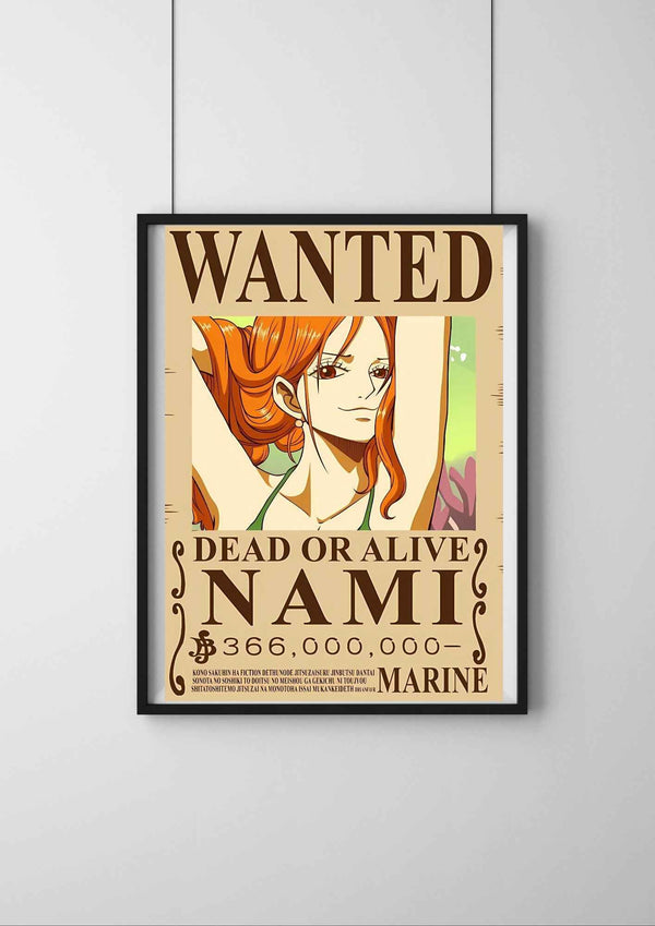 One Piece Wanted Poster | Nami one piece Bounty Poster - Pulp & Pixel