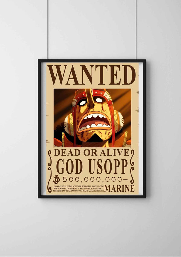 One Piece Wanted Poster | GOD USOPP one piece Bounty Poster - Pulp & Pixel