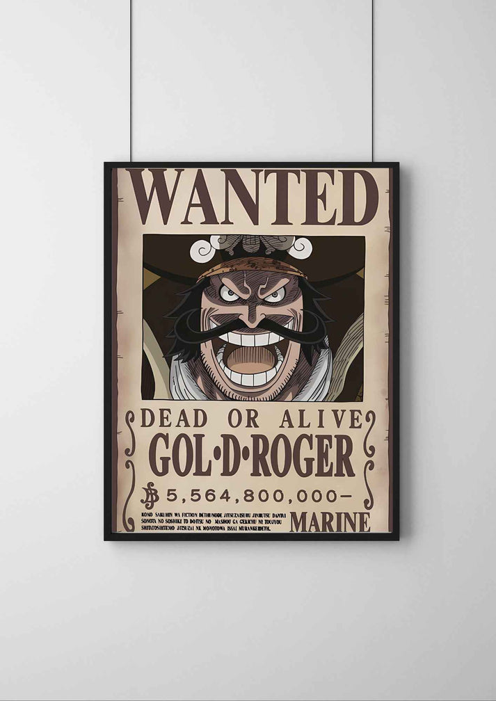One Piece Wanted Poster | GOLD-D-ROGER one piece Bounty Poster (Copy ...