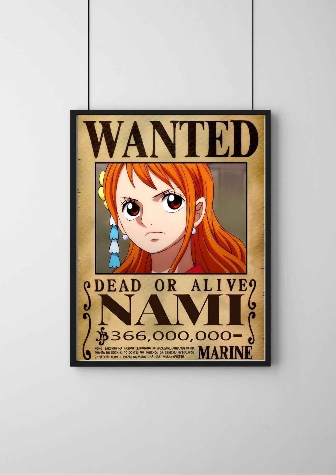 One Piece Wanted Poster | NAMI one piece Bounty Poster #2 - Pulp & Pixel
