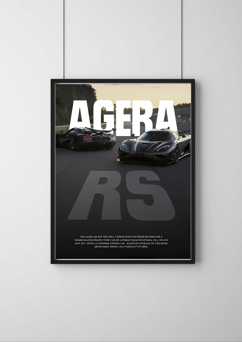 Agera RS | #1 | - Premium Car Poster - Pulp & Pixel